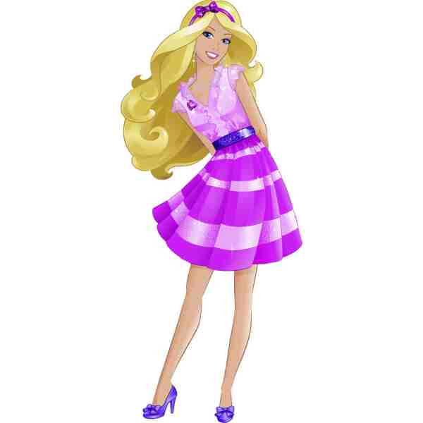Barbie Stripe Dress Cardboard Cutout | Personalised Cardboard Cutouts
