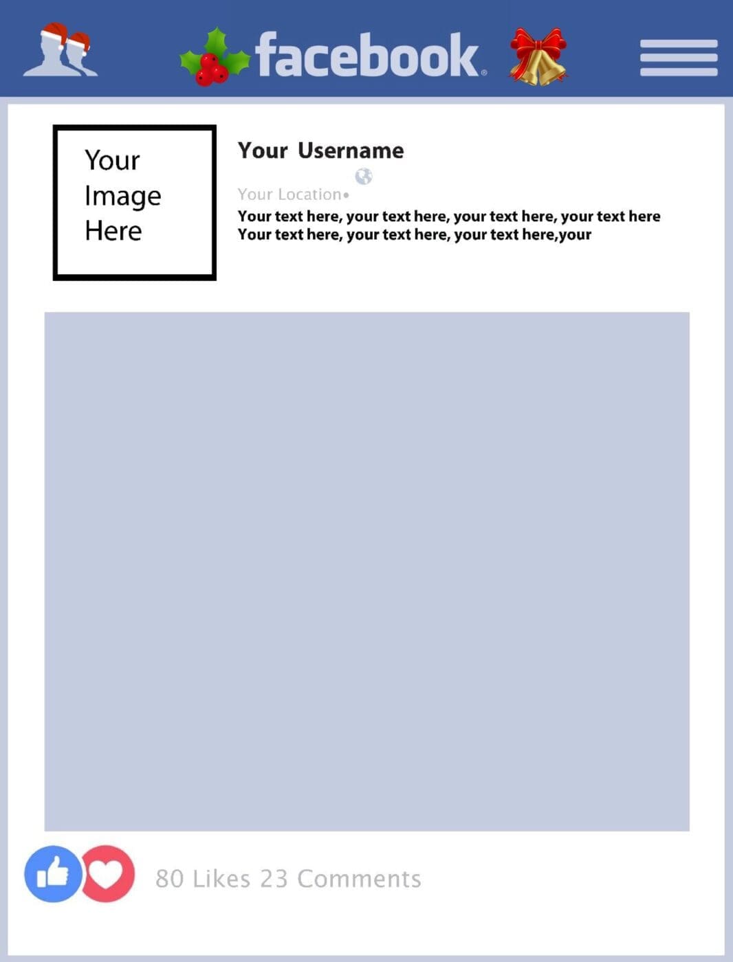 Xmas FaceBook Selfie Frame | Personalised Cardboard Cutouts