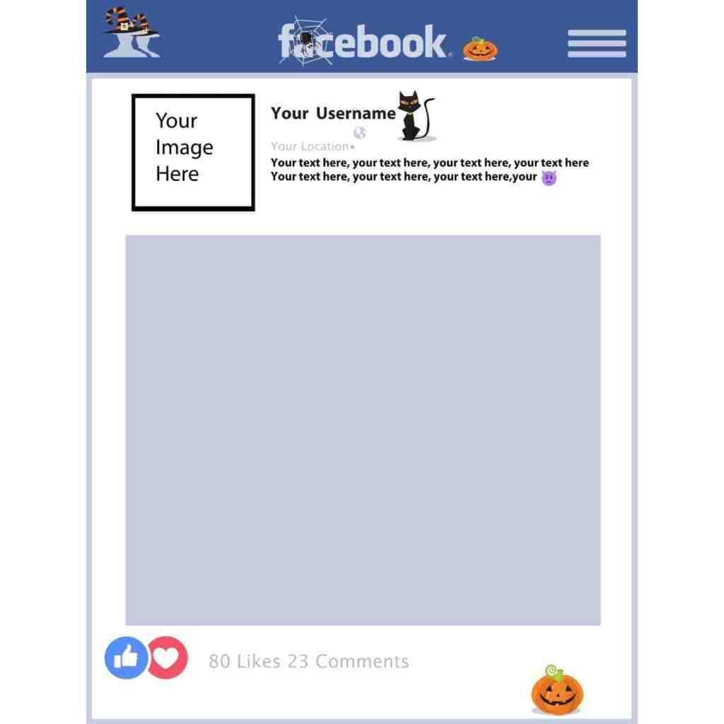 Halloween FaceBook Selfie Frame (A1) | Personalised Cardboard Cutouts