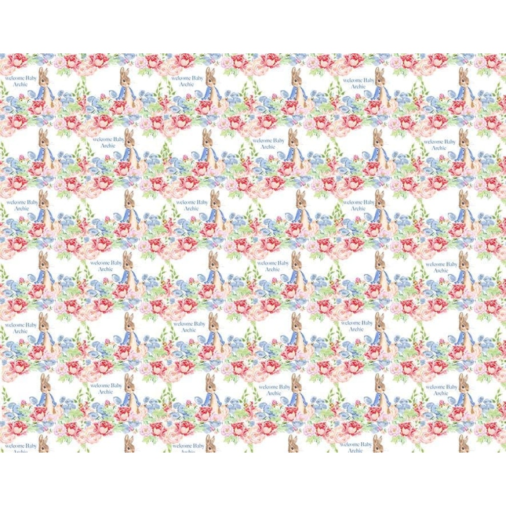 Personalised Peter Rabbit Style Wrapping Paper | Personalised Cardboard ...