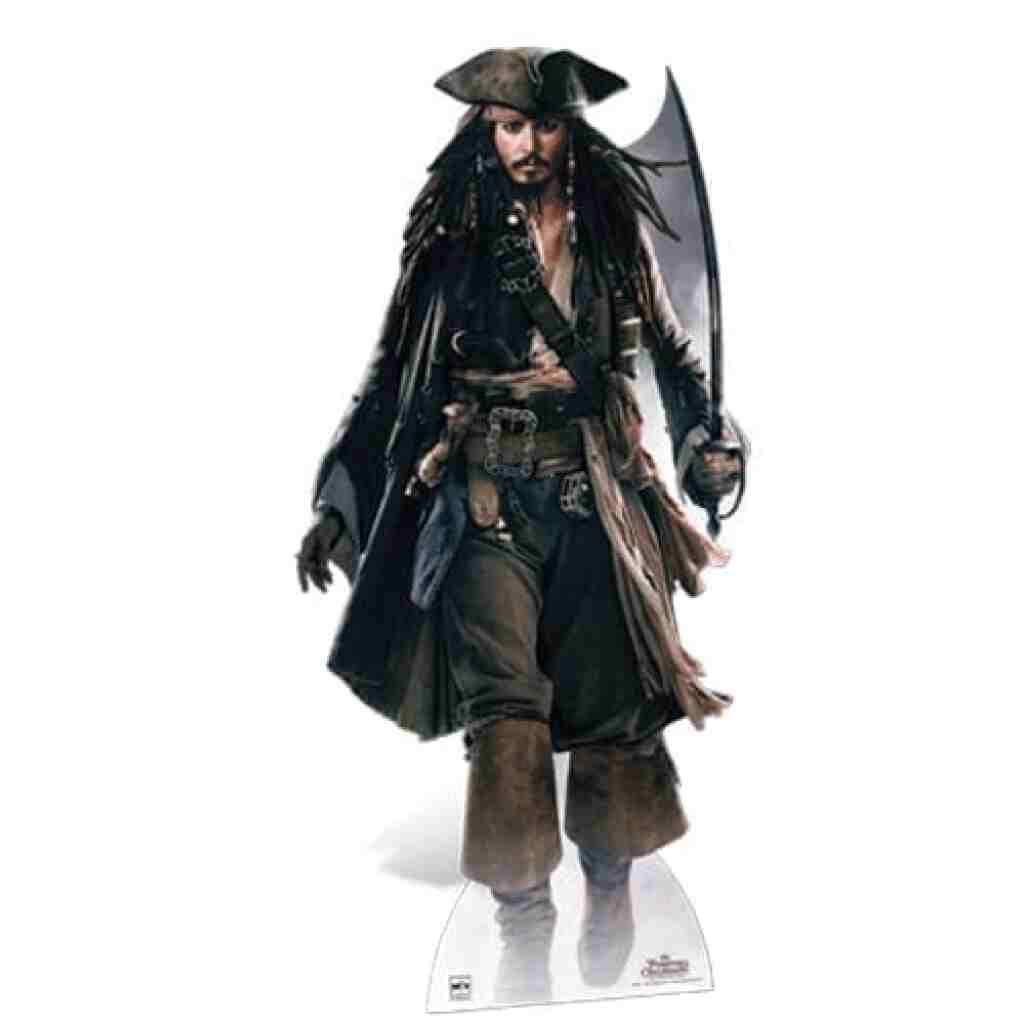 Captain Jack Sparrow character cutout