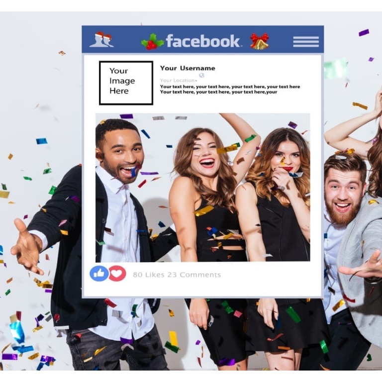 Xmas FaceBook Selfie Frame | Personalised Cardboard Cutouts